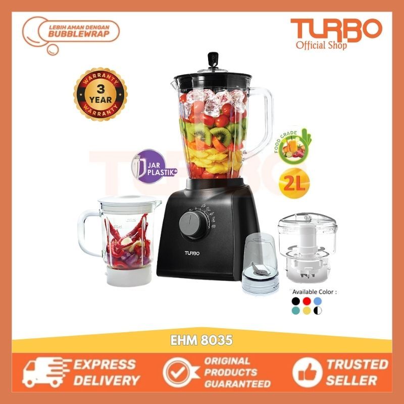 Jual Turbo Blender Plastik 4 In 1 Set Komplit EHM8035 Combo 4In1 ...