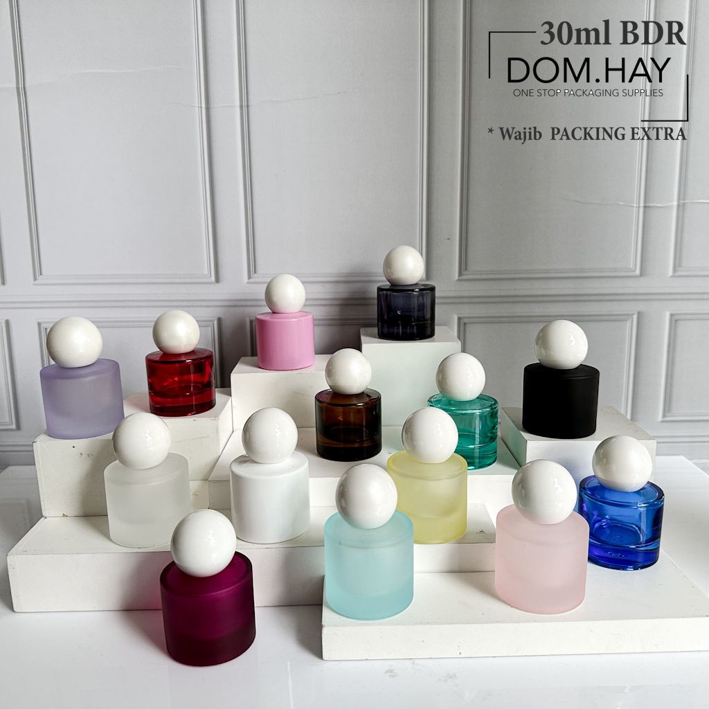Jual 30ml BDR Bola Putih Botol Parfum Drat Kaca Parfume Minyak Wangi ...