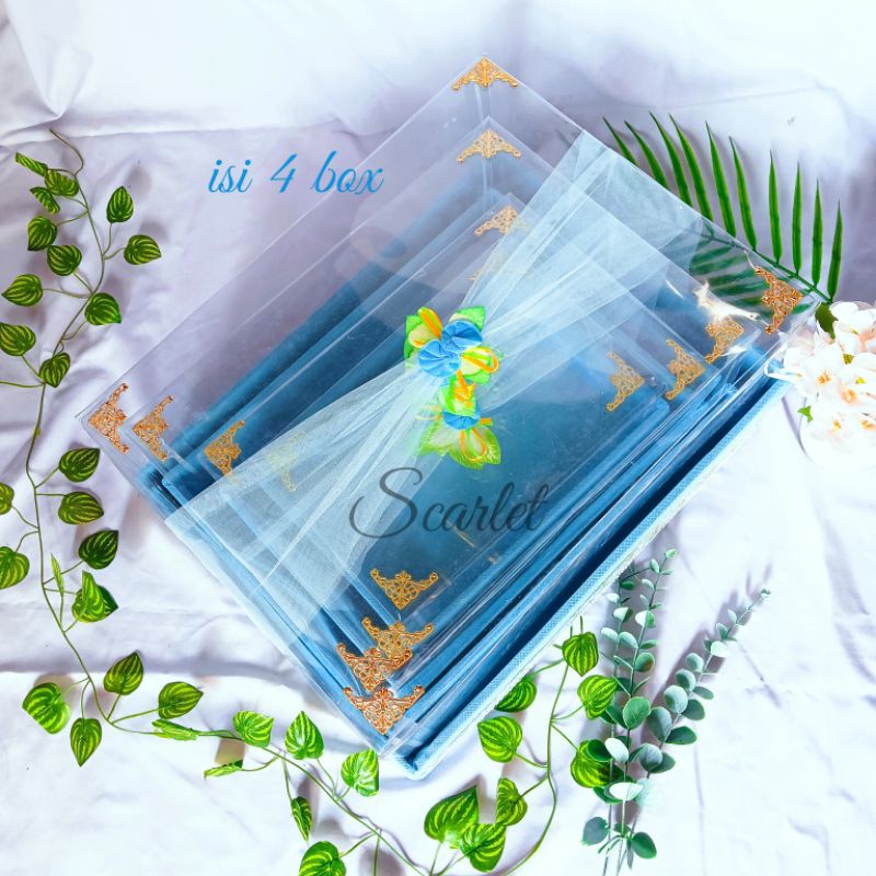 Jual Box Kotak Seserahan Pernikahan Hantaran Pernikahan Set 4 Parsel ...