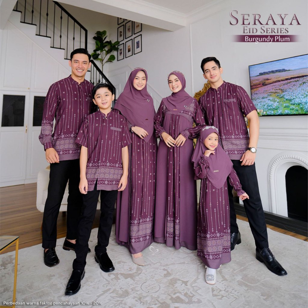 Jual Sarimbit Seraya Eid Series (Burgundy Plum) By Salvina Hijab (DRESS ...