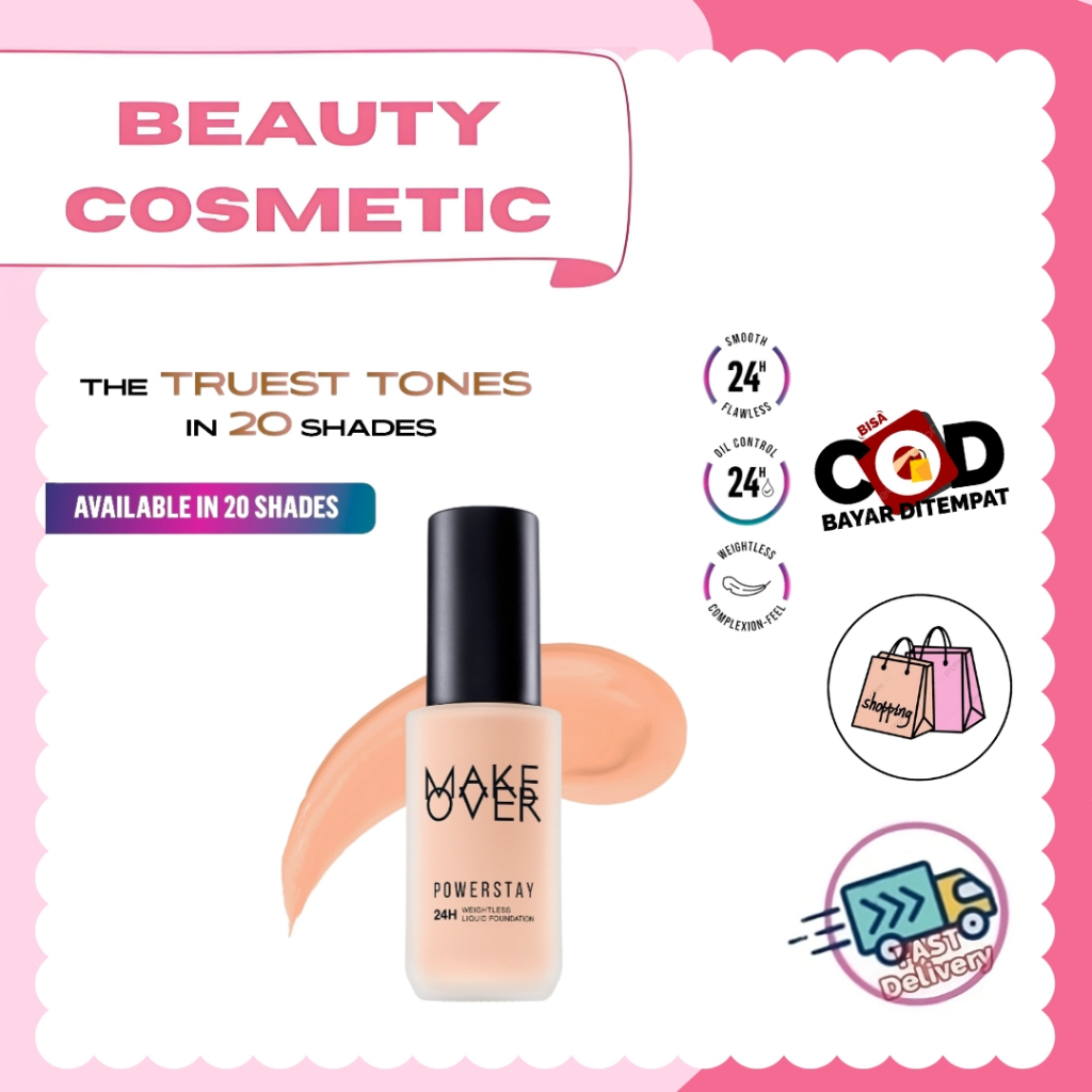 Jual Make Over Powerstay 24H Weightless Liquid Foundation | Shopee ...