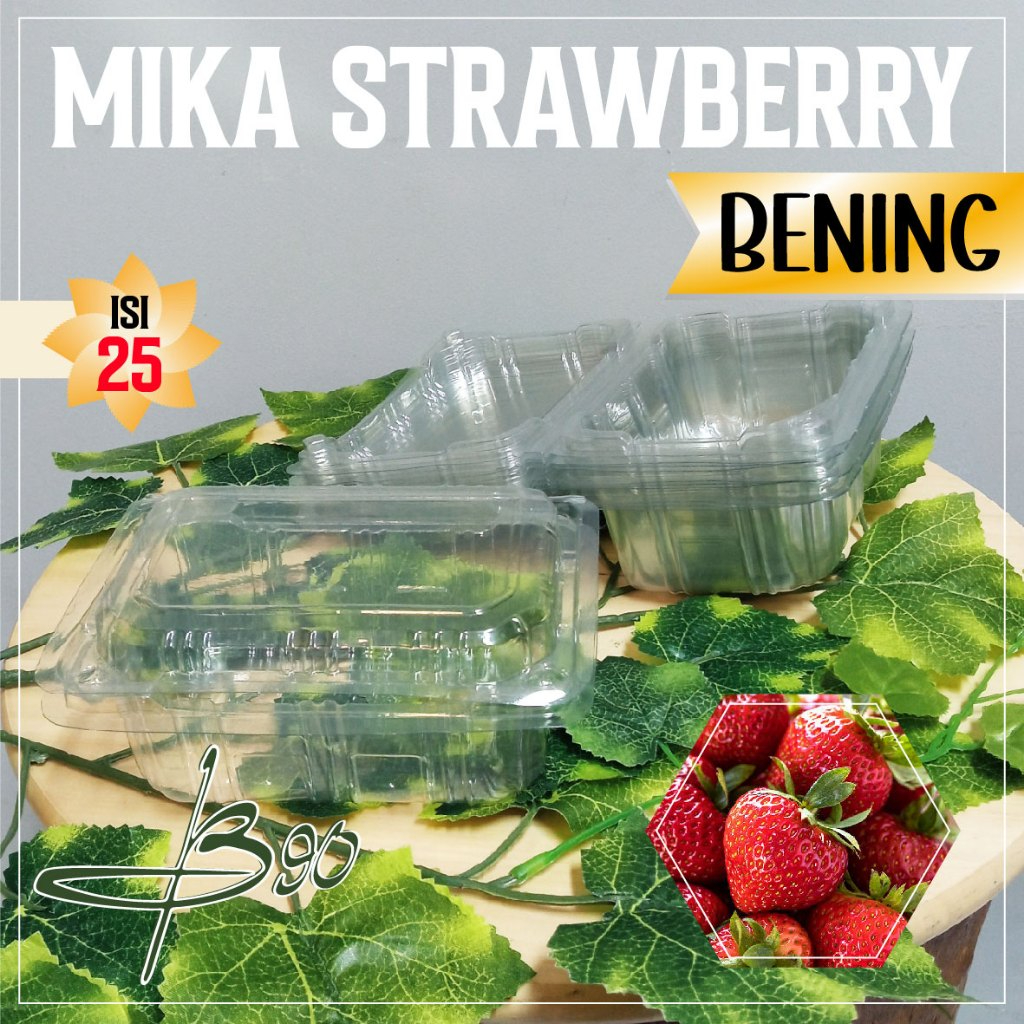 Jual MIKA STRAWBERRY , MIKA TRAY STRAWBERRY , TRAY BUAH POTONG(25 pcs ...