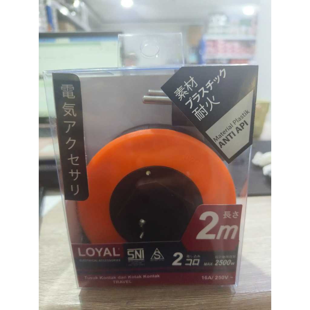 Jual LOYAL LY-150 Kabel Box Roll Travel Mini 1 Lubang 2 Meter SNI MODEL ...
