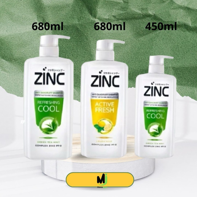 Jual Zinc Shampoo Refreshing Cool & Fresh Pump 680ml &450ml | Shopee ...