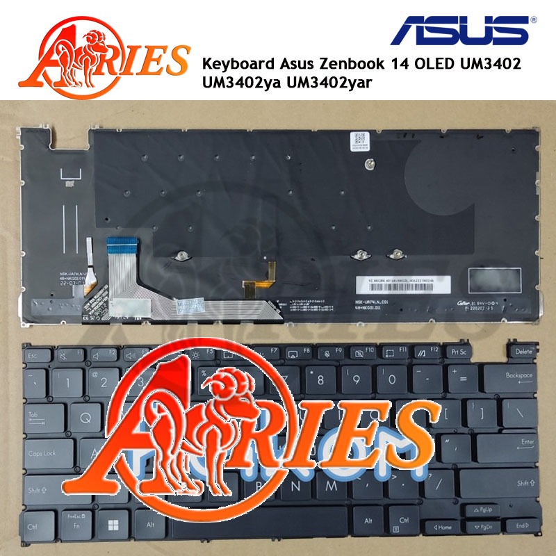 Jual Keyboard Laptop Asus Zenbook 14 OLED UM3402 UM3402ya UM3402yar ...