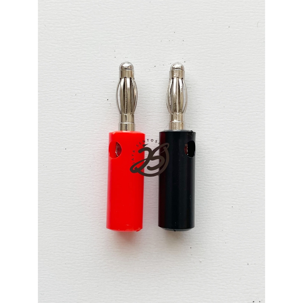 Jual JACK BANANA MALE (1 SET) JACK BANANA PLUG SEPASANG MERAH HITAM ...