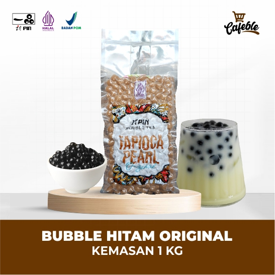 Jual Itpin Tapioca Pearl Bubble Boba Hitam Original kemasan 1 kg ...