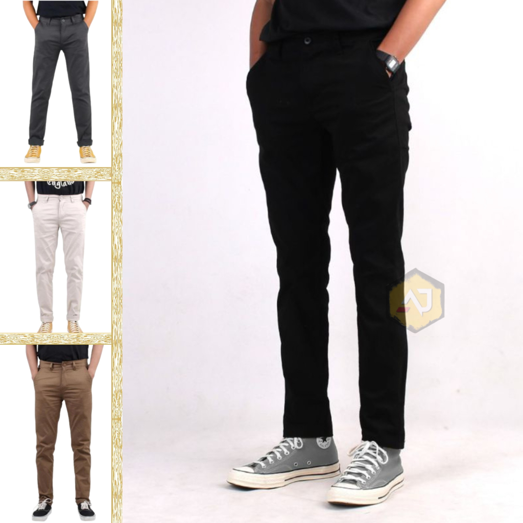 Jual CELANA PRIA CHINO Slim fit Panjang Kerja kantor Santai Liburan Cowok Gentleman Boy | Shopee ...