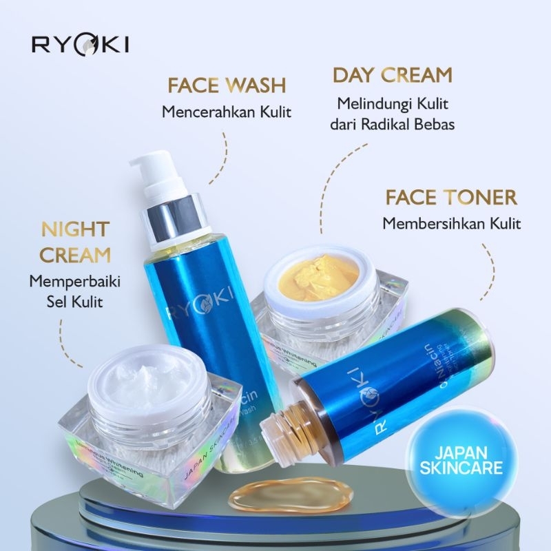 Jual Paket RYOKI Japan Skincare Cream Wajah Pemutih Kulit BPOM ( HALAL ...