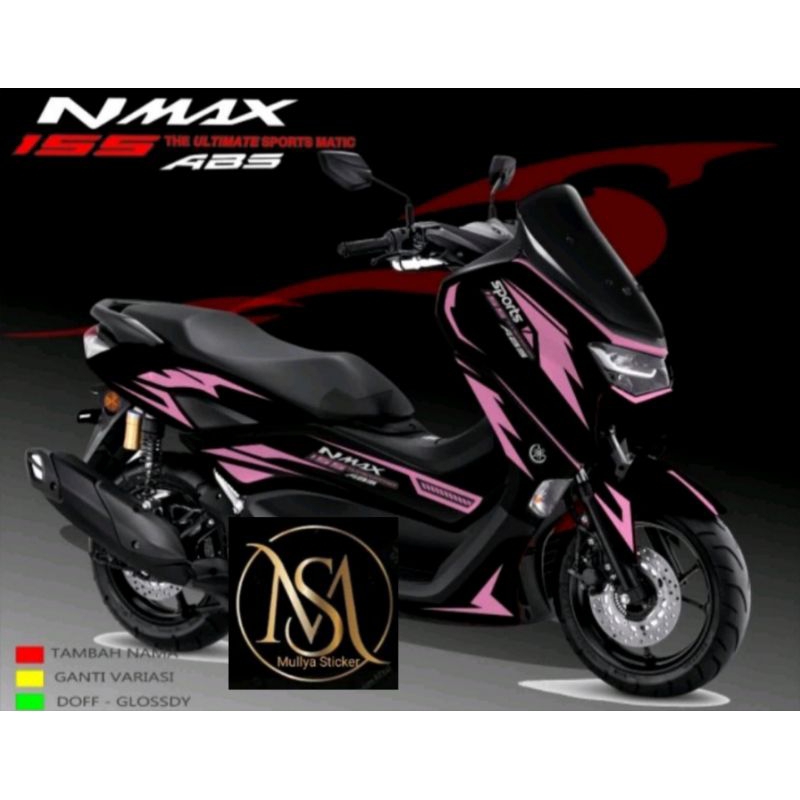 Jual Stiker Decal Nmax New 2024 Full Body Lis Pink Simple | Shopee ...