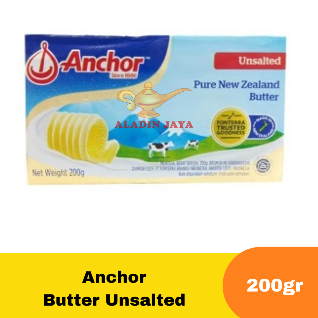 Jual ANCHOR Butter Unsalted 200gr | Shopee Indonesia