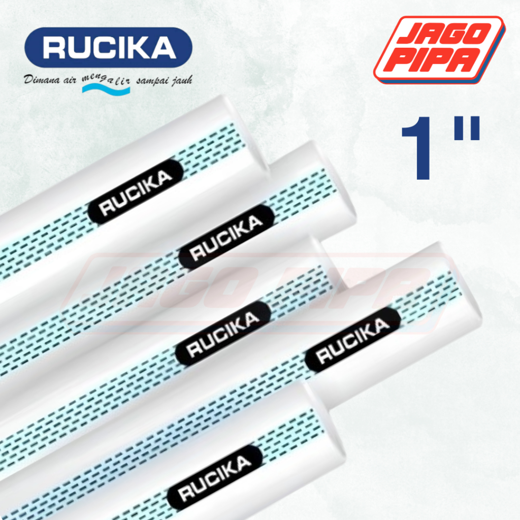 Jual Rucika Pipa AW 1 Inch PVC Air Bersih MOF Putih 4 Meter 1" Paralon ...
