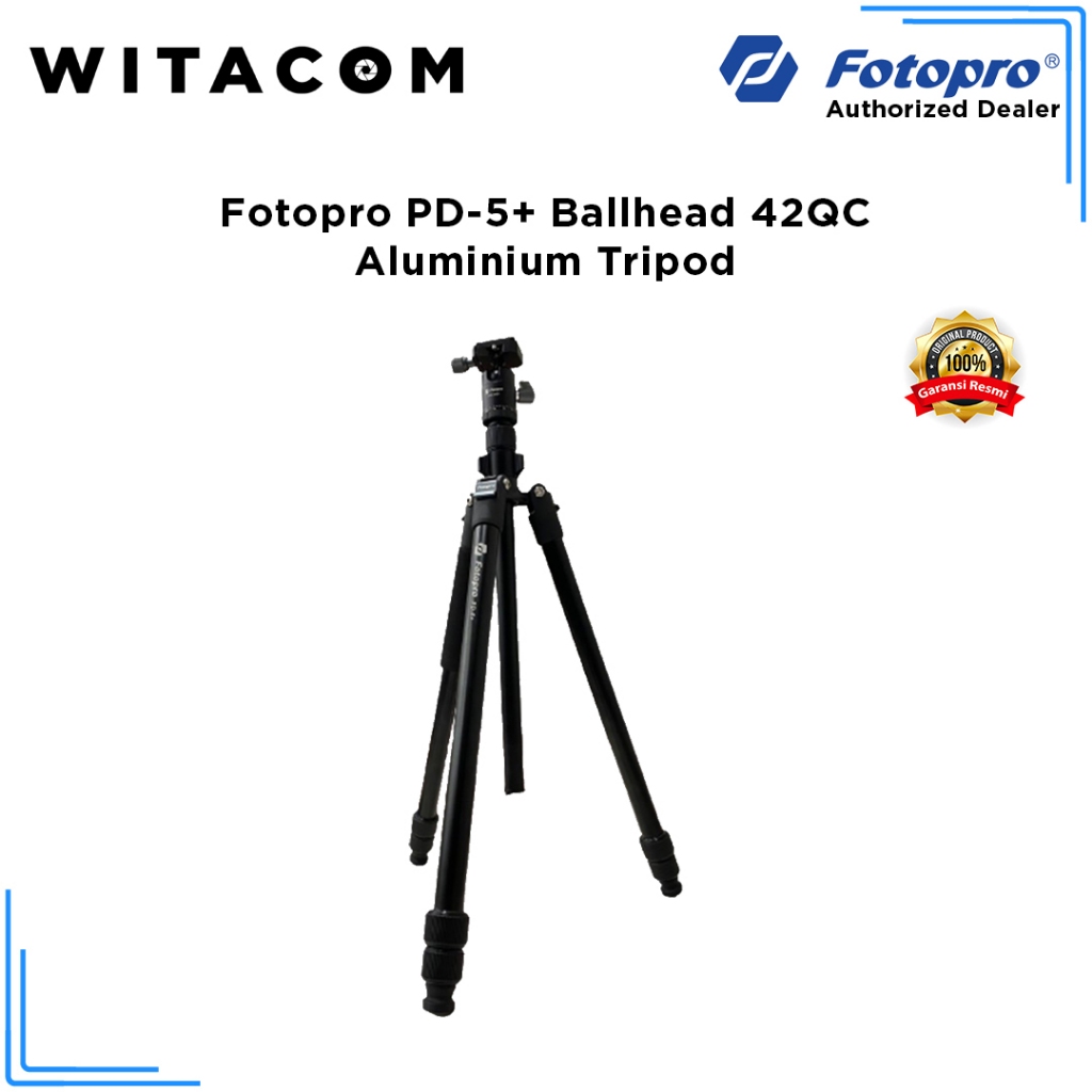 Jual Fotopro PD-5 + Ballhead 42QC Aluminium Tripod - Original | Shopee Indonesia