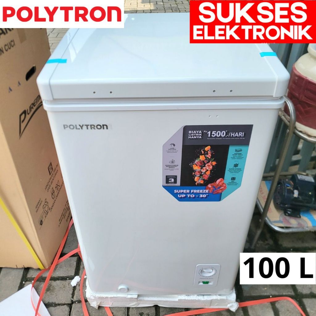 Jual FREEZER BOX POLYTRON PCF-118 100L / LEMARI PEMBEKU ES DAGING 100 ...