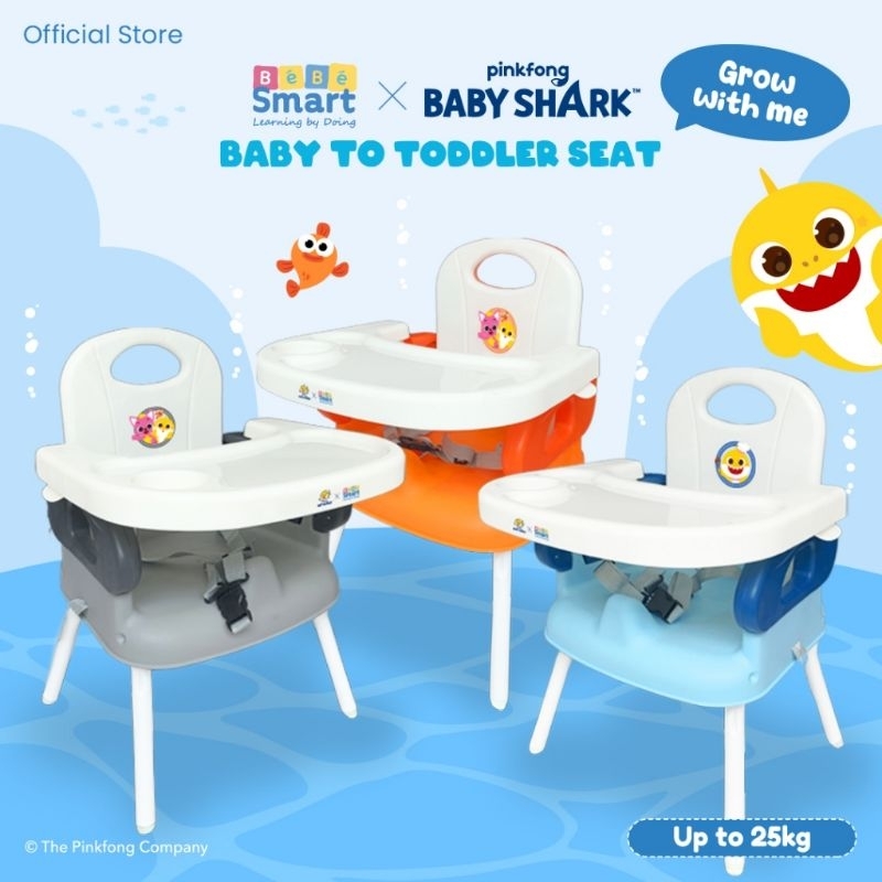 Jual Bebe Smart Baby To Toddler Seat 4in1 pinkfong Baby Shark Series Ping Fong Babyshark ...