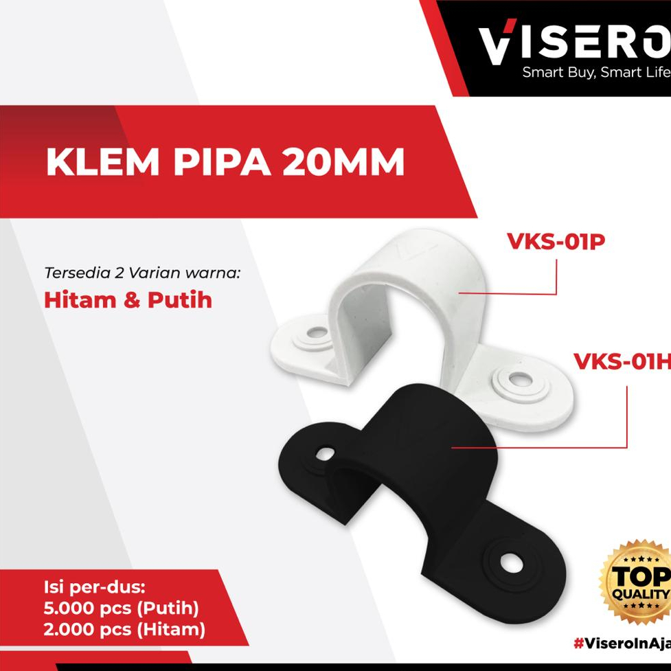Jual Visero Klem Pipa Conduit 20mm VKP 01 / Klem Pipa 20MM | Shopee ...