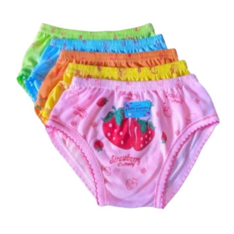 Jual celana dalam anak perempuan motif strawberry isi 12 pcs // celana dalam anak wanita motif ...