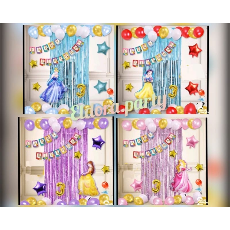Jual Paket Dekorasi Princess/Aurora/Snow white/Cinderella/Belle ...
