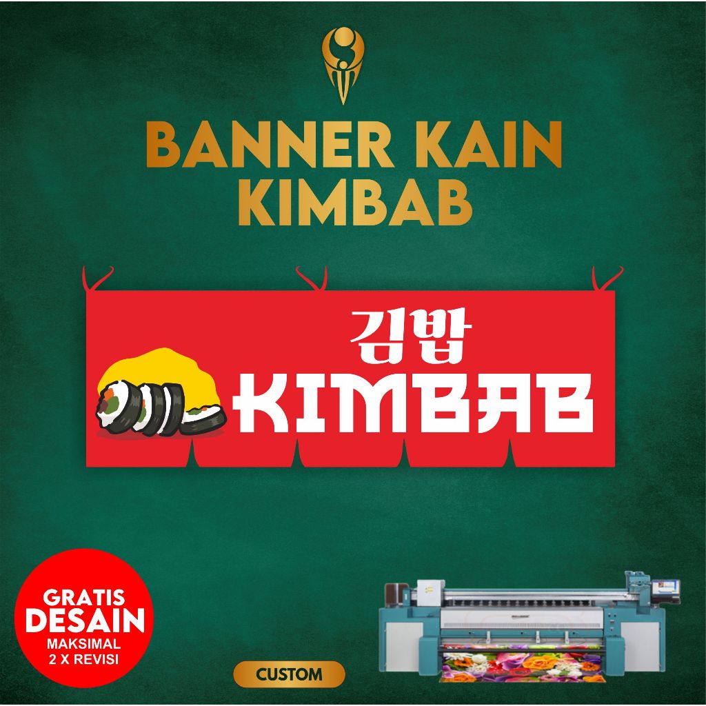 Jual SPANDUK BANNER KAIN KIMBAB - SOLDIMPRO | Shopee Indonesia