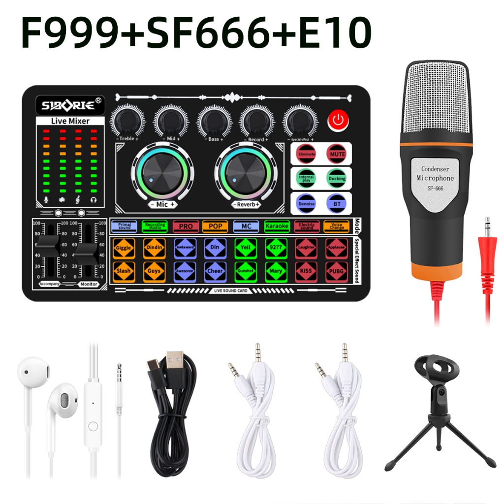 Jual Siborie Soundcard F999 Audio USB External Sound Card mic Mixer ...