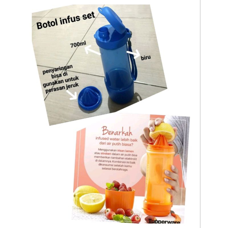 Jual ORIGINAL TUPPERWARE BOTOL INFUS SET 700ML / DRINGKING FLASK 380ML ...