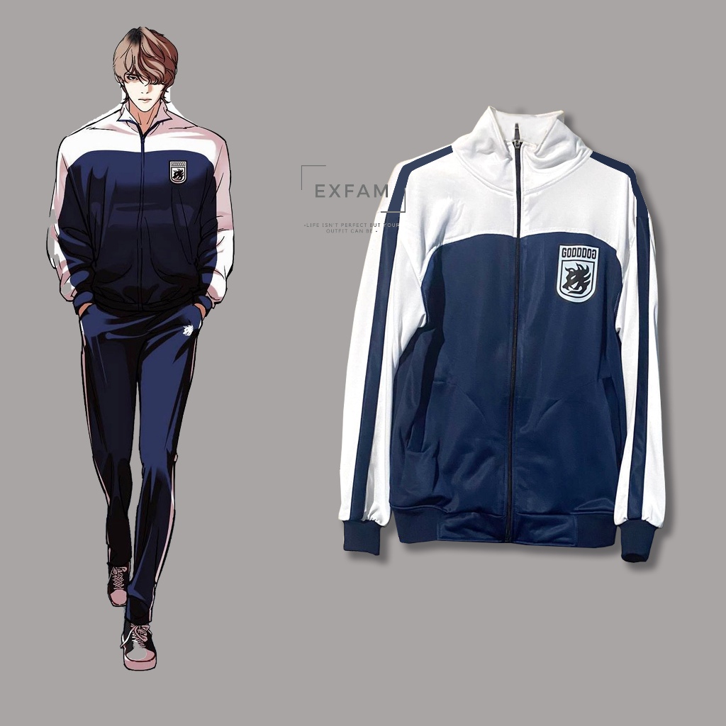 Jual Jaket Tracktop Seong Yohan Goddog Leader Manhwa Lookism Outfits ...