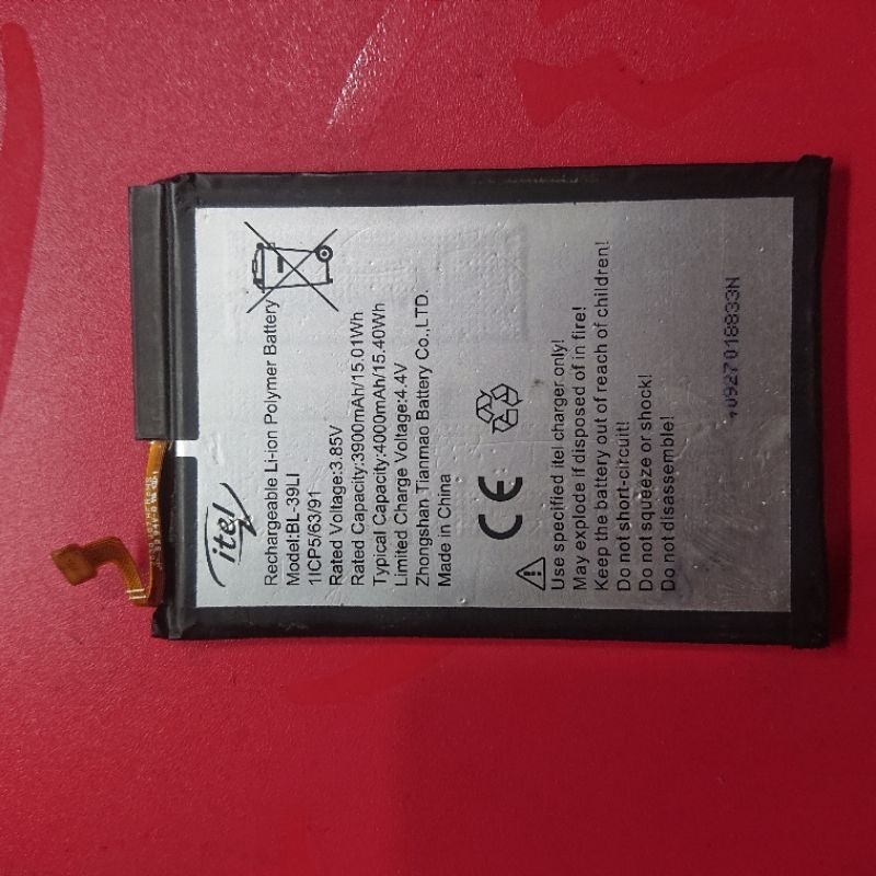 Jual Baterai Itel Vision 1 BL-39LI Original Copotan Fungsi Normal Fisik Sesuai Foto | Shopee ...