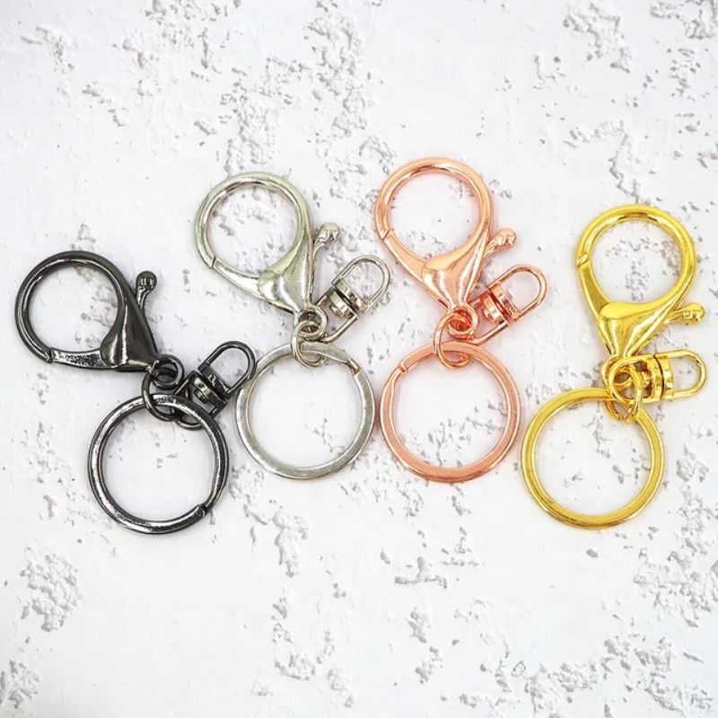 Jual 1 Set Kokot Udang Tebal Gantungan Kunci PUTAR | Bahan Keychain Key ...