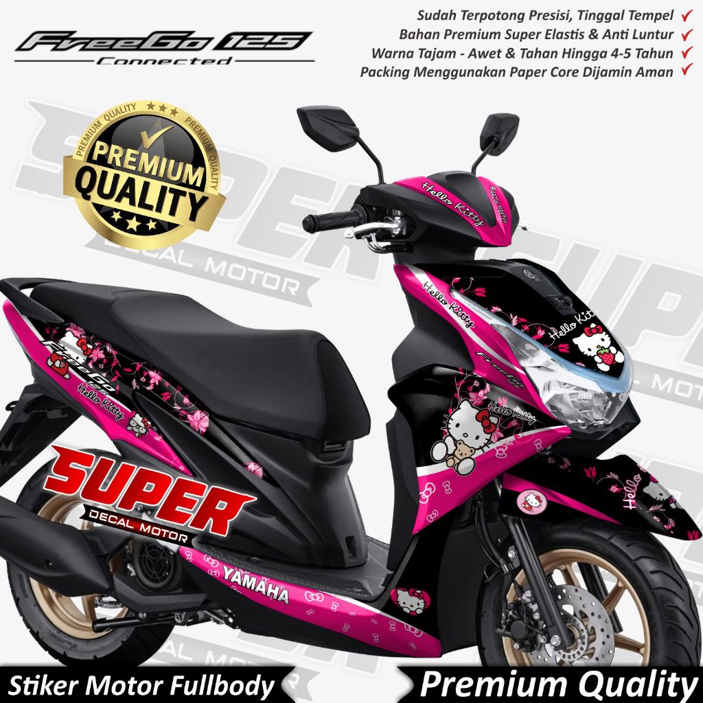Jual Stiker Decal Motor Yamaha FREEGO 2023 Full Body Variasi Hello ...