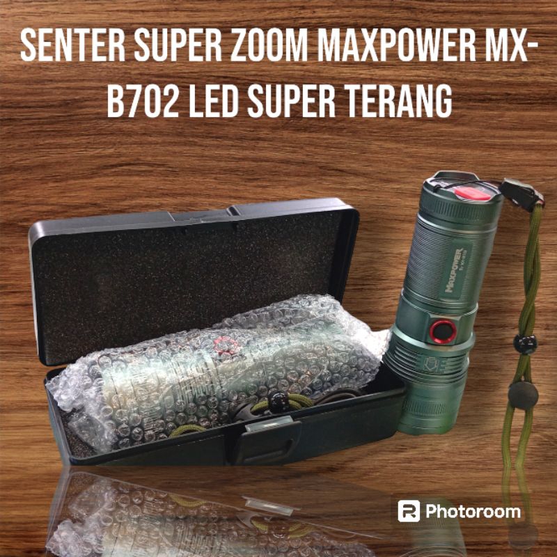 Jual Senter Zoom MAXPOWER MX-B702 2000Lumens Super Terang | Shopee ...