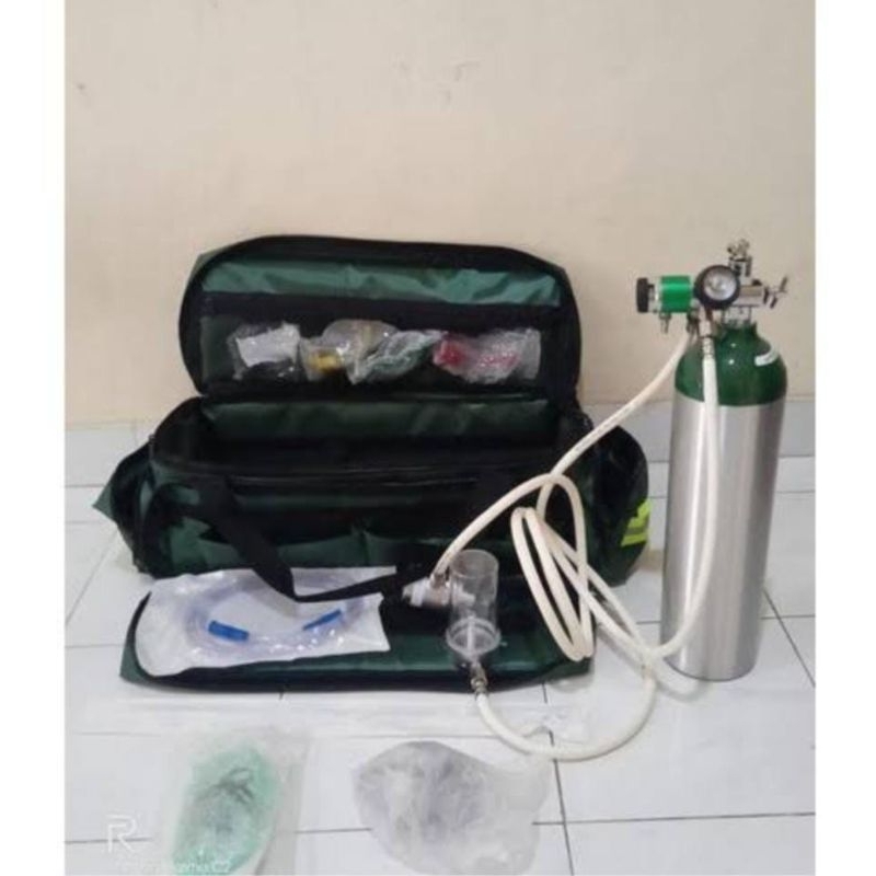 Jual LSP PORTABLE OXYGEN RESUSCITATOR AVAMED / TABUNG OKSIGEN RESUSITASI USA Murah soft case ...