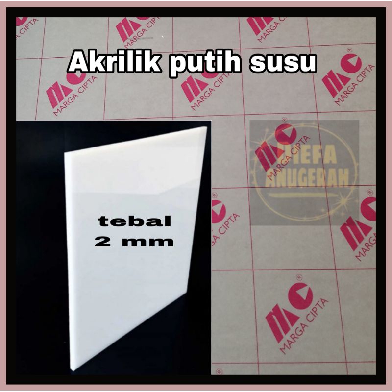 Jual Akrilik putih susu 2mm ukuran 8x2 | Shopee Indonesia
