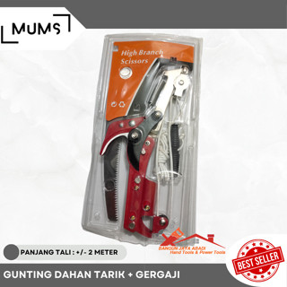 Jual Gunting Dahan Tarik + Gergaji Pisau Dengan Tali +/- 2,3 Meter Multifungsi 2 in 1 Gergaji ...