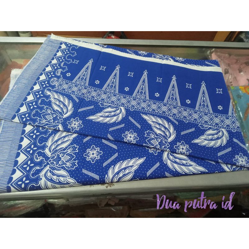 Jual BAHAN BATIK BADUY MOTIF TAPAK KEBO BIRU PUTIH UKR 1.10X2M | Shopee ...