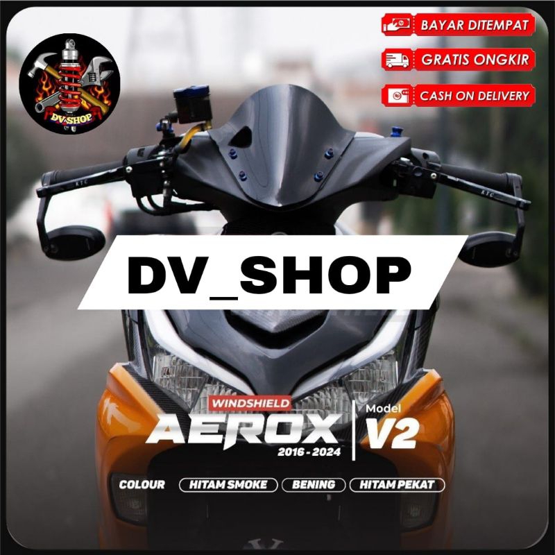 Jual Visor Windshield V2 Jenong Aerox Old New -DV SHOP | Shopee Indonesia