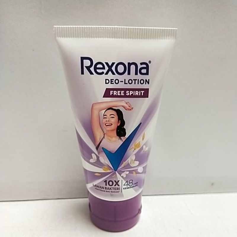 Jual Rexona Deo Lotion 45ml Free Spirit yang 10x bisa Lawan Bakteri penyebab bau badan dalam ...