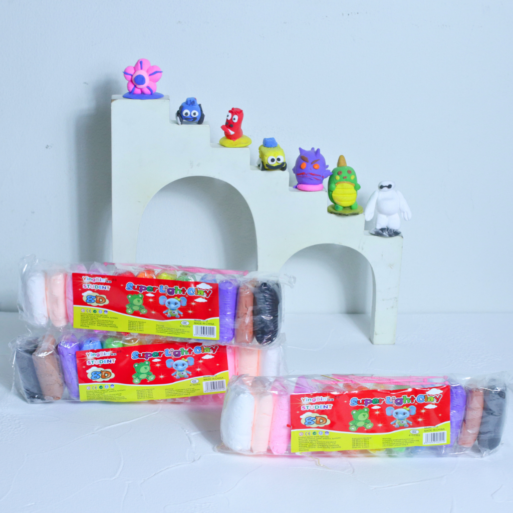 Jual Plastisin Isi 12 Warna Free Pisau Clay Bahan Polimer | Shopee ...