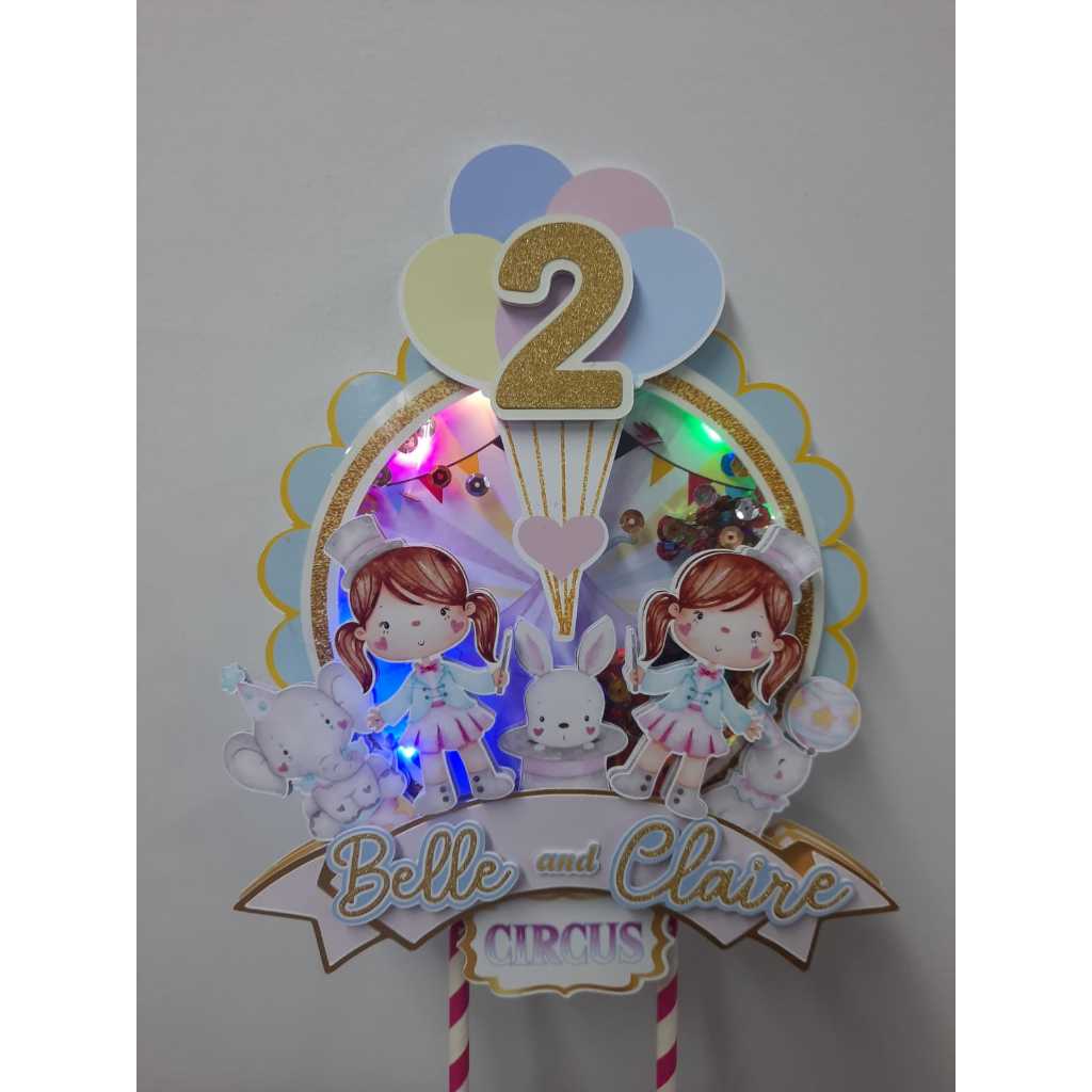 Jual Cake Toppers 3D dan Lampu LED/Dekorasi ulang tahun anak gambar ...