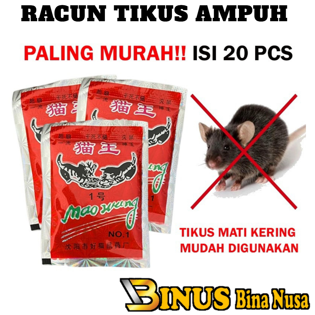 Jual Mao Wang Racun Tikus Ampuh Mati Kering Tidak Bau/ Pembasmi Hama ...
