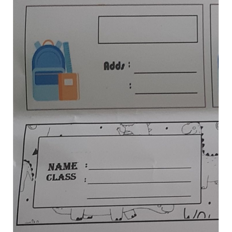 Jual Striker Label Nama/ Bisa Tempel di#Label Buku /Alamat,/Keterangan ...