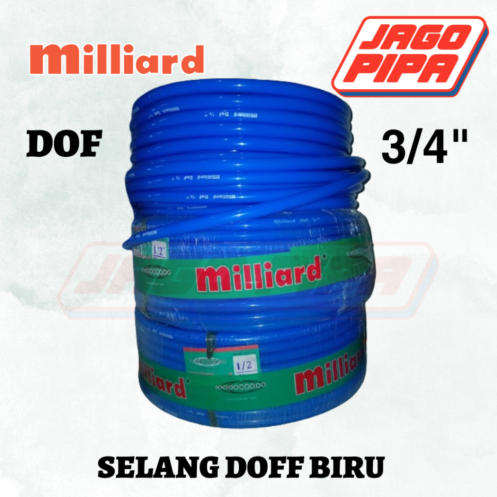 Jual Selang Per Meter Dop 3/4 Milliard Doff Dof 3/4" Inch Selang Air Eceran - Biru | Shopee ...