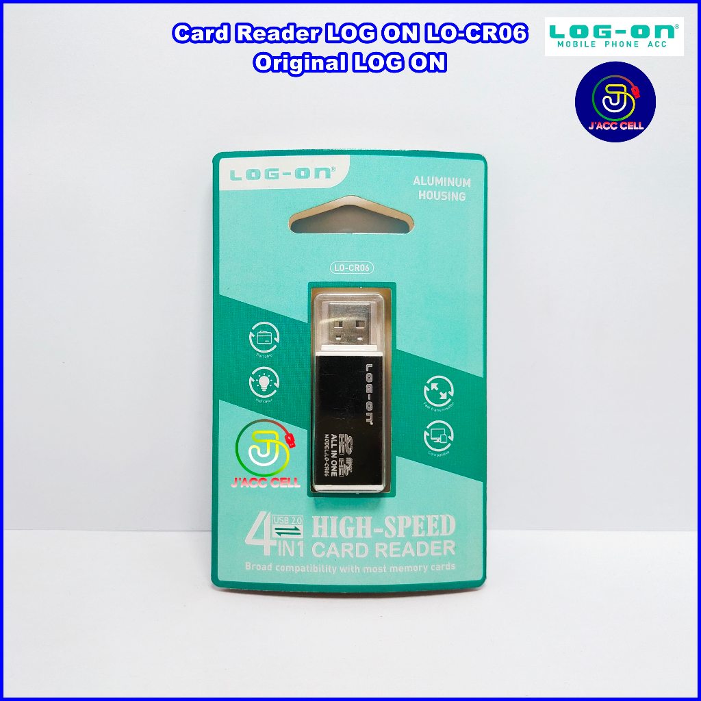 Jual Card Reader All in One Card Reader LOG ON CR06 4 in 1 USB 2.0 High Speed LOG ON LO-CR06 ...