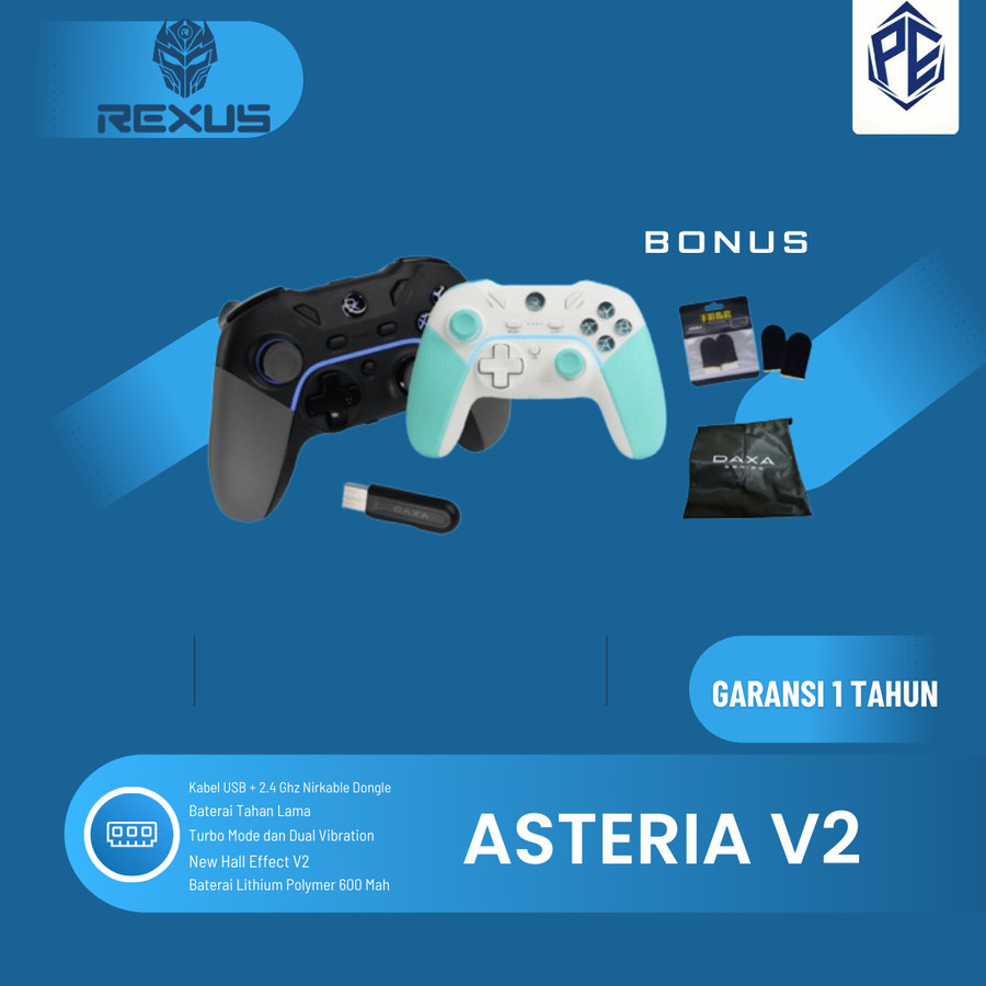 Jual Rexus Daxa Asteria V2 Gen 2 AX1 Wireless Gamepad Joystick | Shopee ...