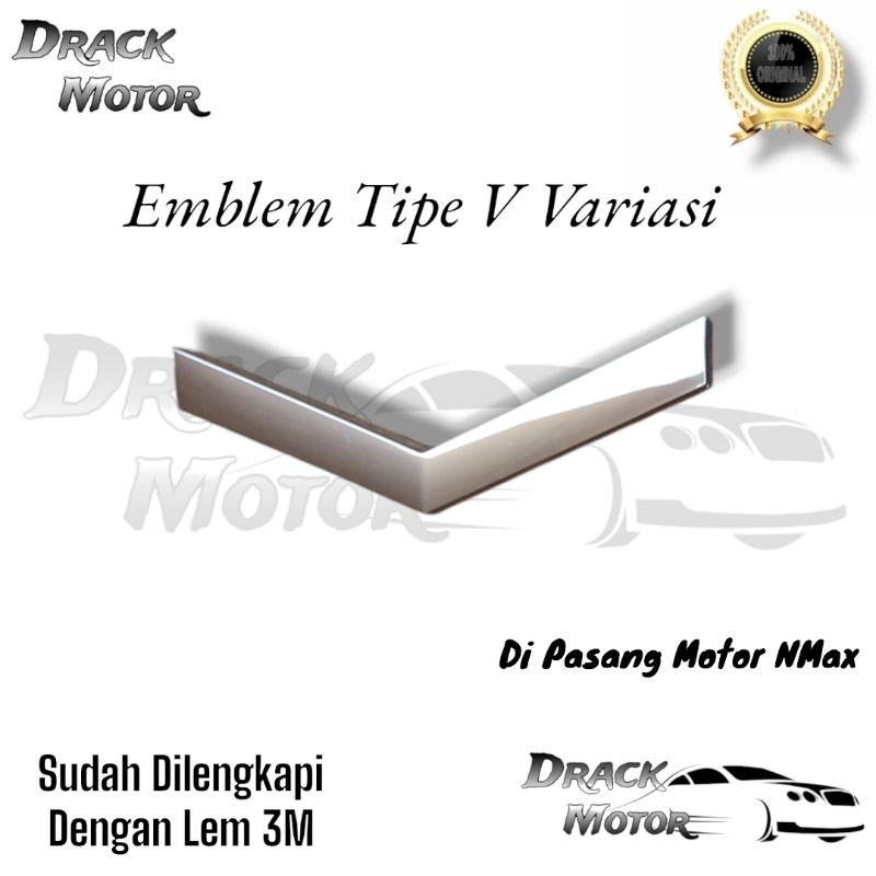 Jual Emblem Tulisan Tipe V Chrome Variasi Original // Emblem Tipe V ...