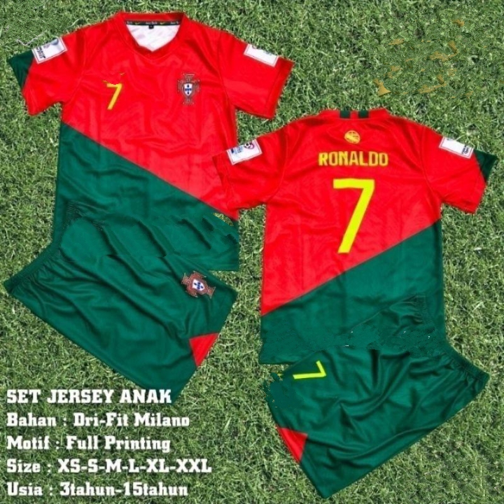 Jual SETELAN BAJU BOLA RONALDO TERBARU / JERSEY PORTUGAL TERMURAH / SET ...