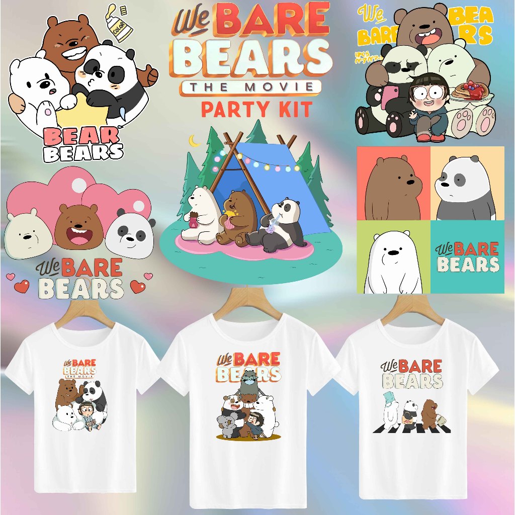 Jual SABLON STICKER DTF UKURAN 14CM TEMA BARE BEARS | Shopee Indonesia