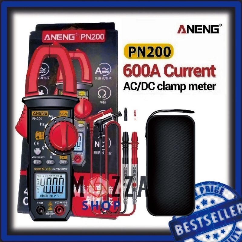 Jual Tang Ampere Aneng PN200 Clamp Meter Digital Multimeter Multitester ...