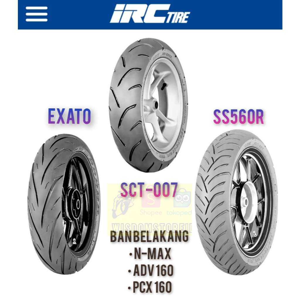 Jual Ban IRC SS-570F 110/70-13 EXATO 120/70-13 SS-560R SCT-007 130/70 ...