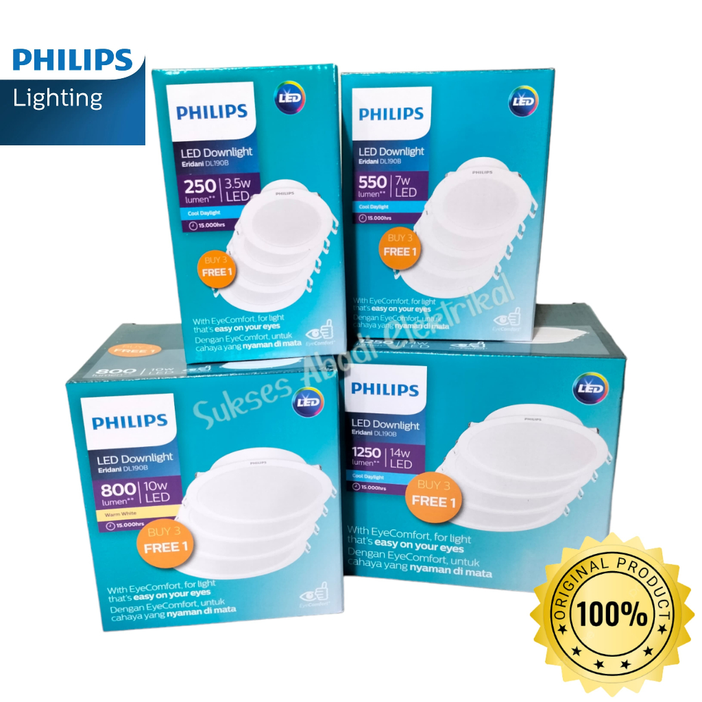 Jual PHILIPS ERIDANI DOWNLIGHT PAKET ISI 4 | Shopee Indonesia