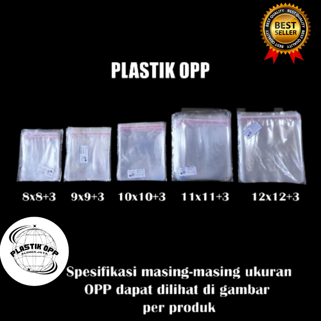 Jual Plastik OPP Roti Seal Lem 8x8 9x9 10x10 11x11 12x12 / Plastik Kemasan Souvenir tebal 18 mic ...